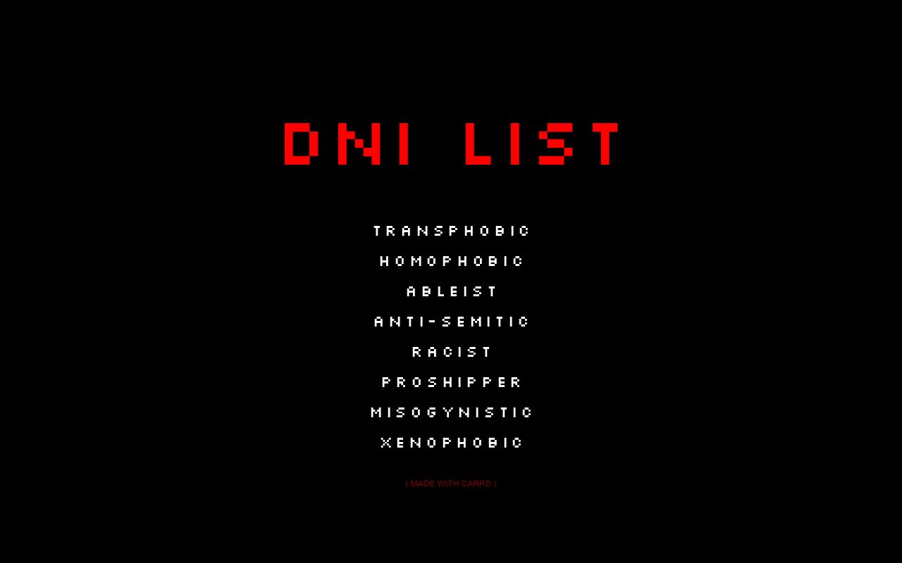 DNI LIST